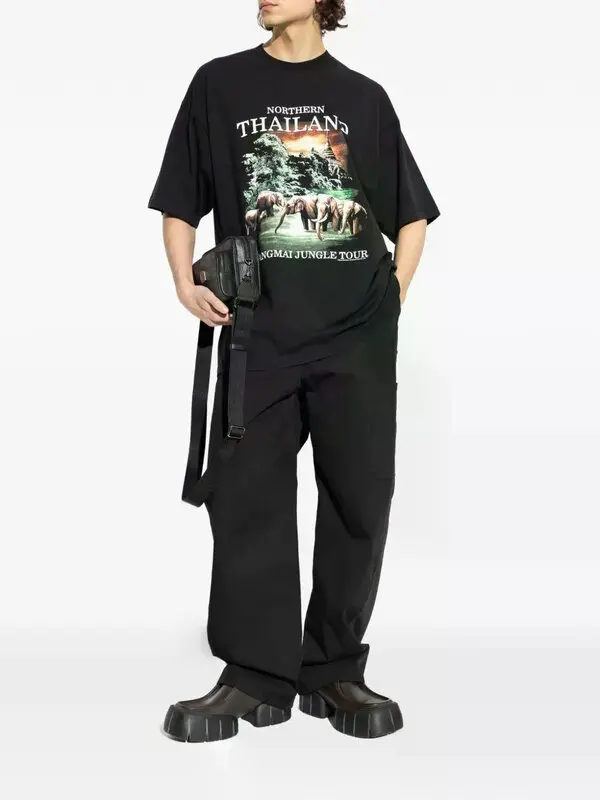Vetements Northern Thailand Chiangmai Jungle Tour T-shirt - Black