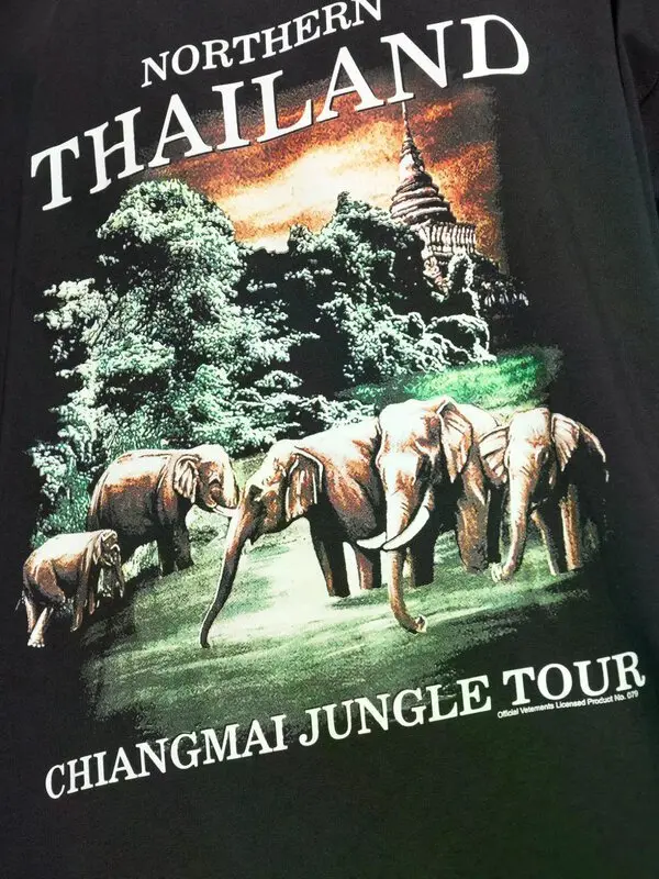 Vetements Northern Thailand Chiangmai Jungle Tour T-shirt - Black