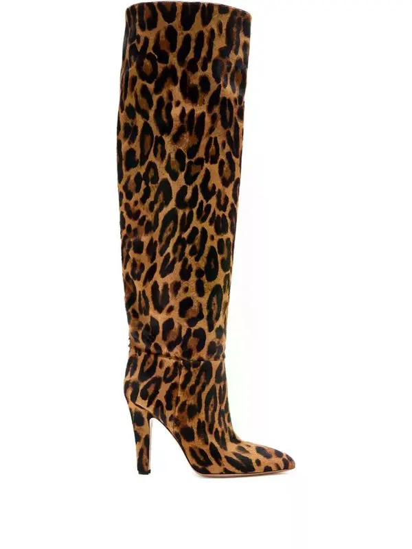Paris Texas Elsa Leopard Heeled Boots