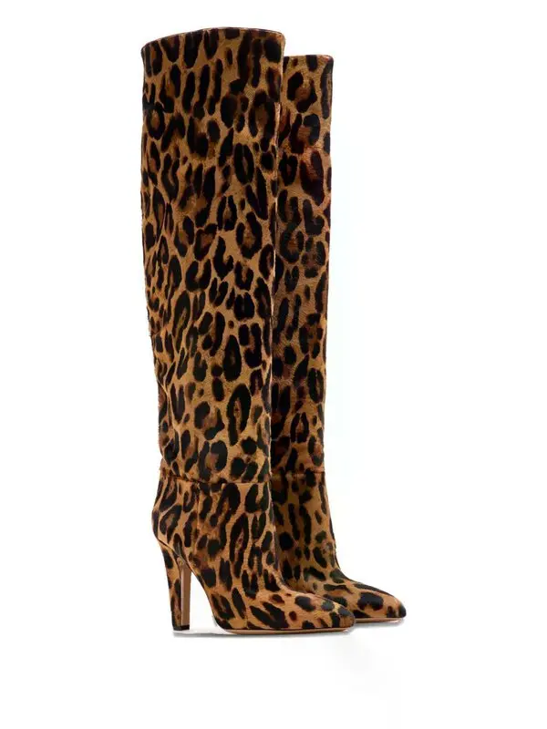 Paris Texas Elsa Leopard Heeled Boots