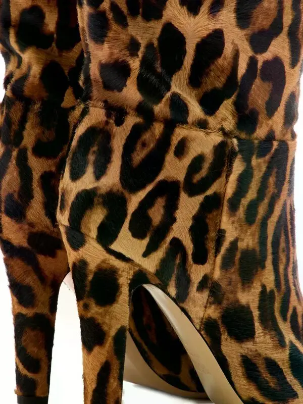 Paris Texas Elsa Leopard Heeled Boots