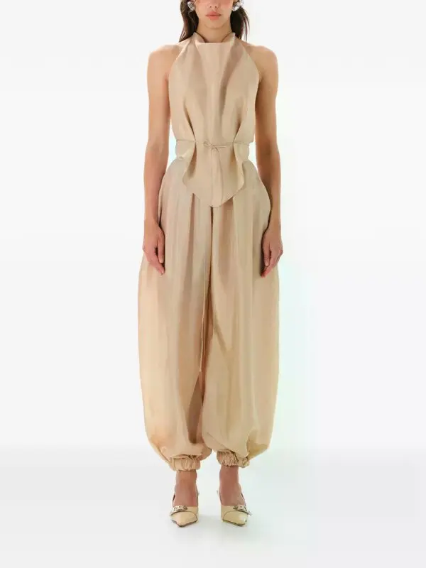 MANURI Gathered Trousers - Neutrals