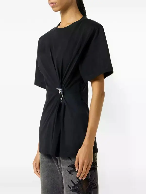 Blumarine Dolphin-detail T-shirt - Black