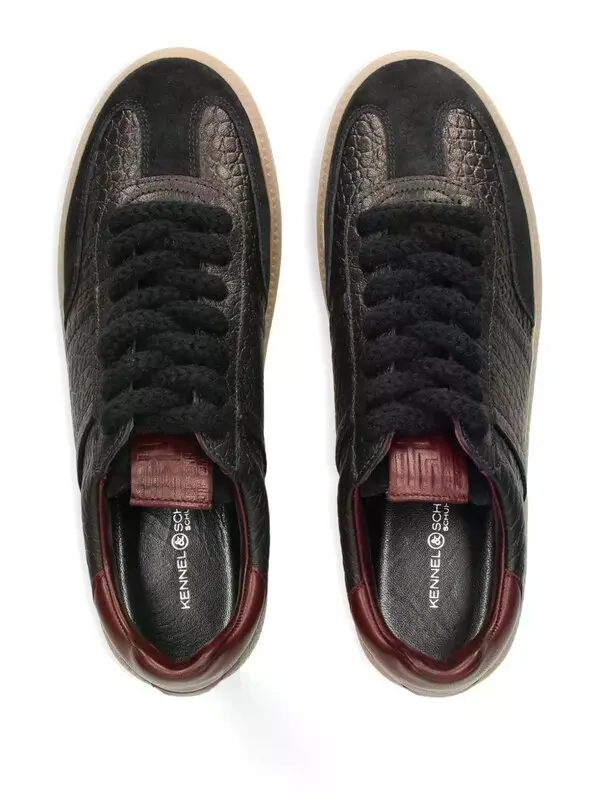 KENNEL&SCHMENGER Croc-effect Lace-up Sneakers - Black