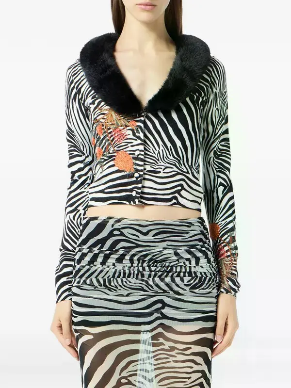 Blumarine Zebra-pattern Cardigan