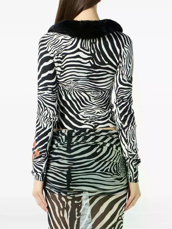 Blumarine Zebra-pattern Cardigan