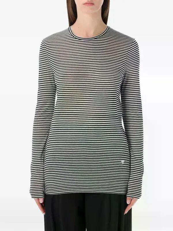 TOM FORD Striped Long Sleeve Tank Top - White
