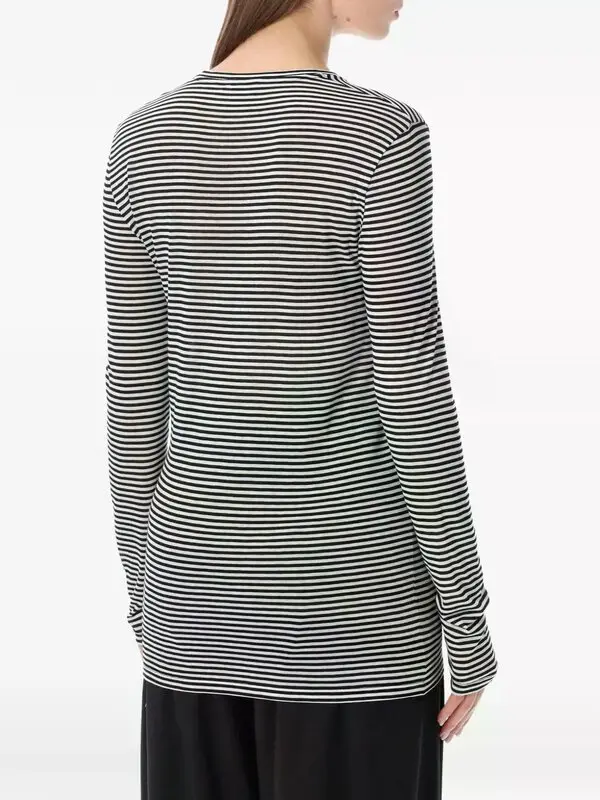 TOM FORD Striped Long Sleeve Tank Top - White