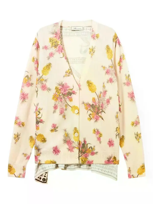 Blumarine Floral-print Cardigan
