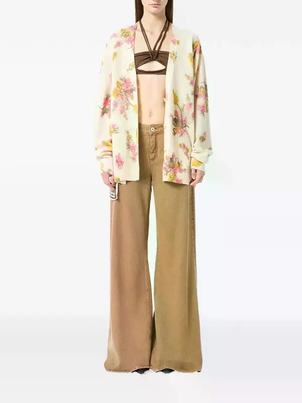Blumarine Floral-print Cardigan
