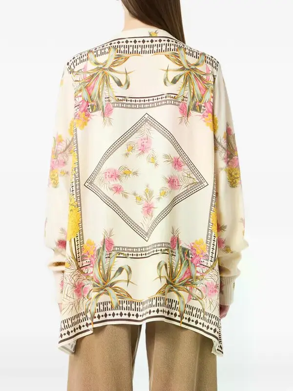 Blumarine Floral-print Cardigan