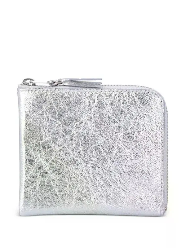 Comme Des Garçons Zip Small Wallet - Silver