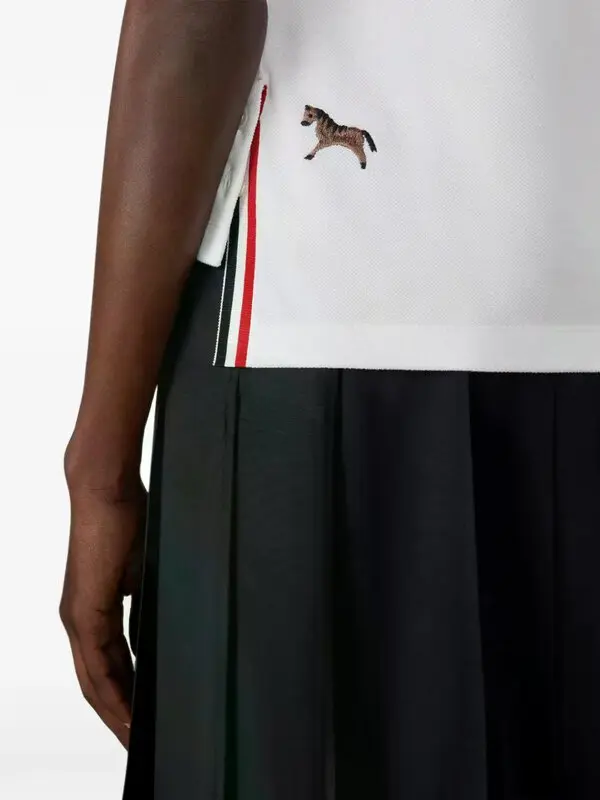 Thom Browne Horse-embroidered Polo Shirt