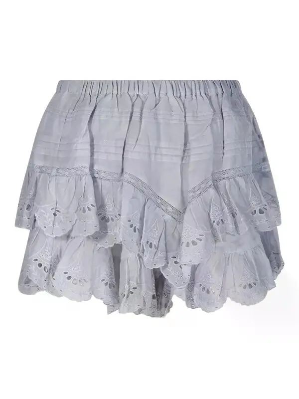 MARANT ETOILE Eyelet Ruffled Shorts