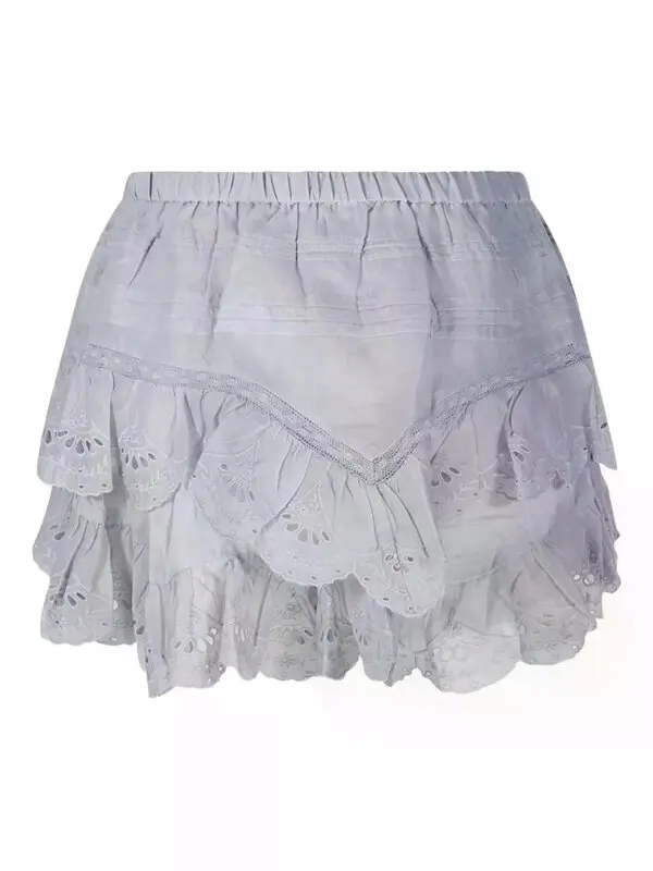 MARANT ETOILE Eyelet Ruffled Shorts