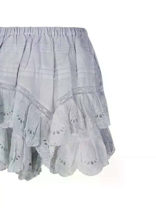 MARANT ETOILE Eyelet Ruffled Shorts