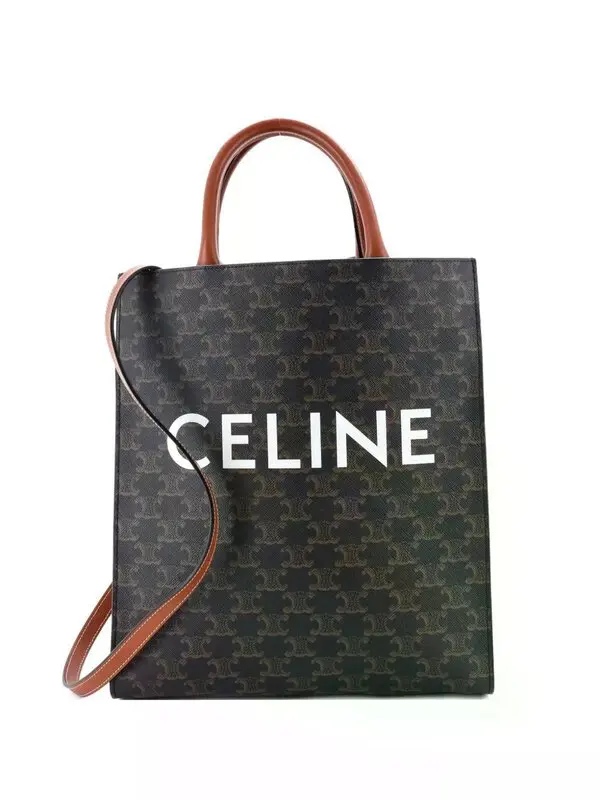 Celine Vertical Cabas Triomphe Small Tote Bag - Brown