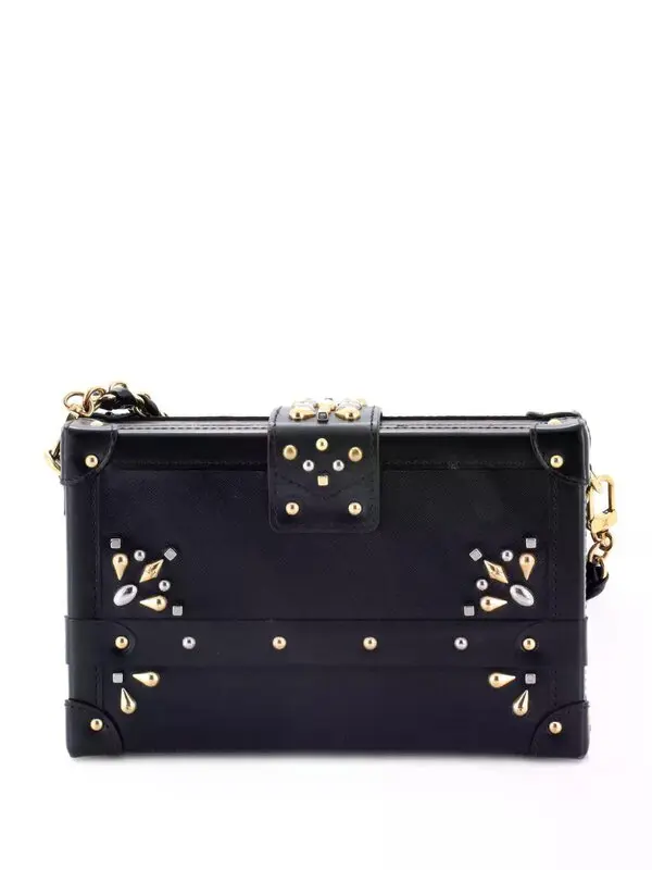 LOUIS VUITTON Petite Malle Studded Crossbody Bag - Black