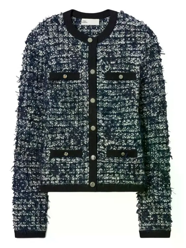 Tory Burch Kendra Tweed Cardigan