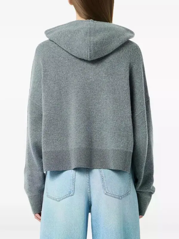 Blumarine Rhinestone-embellished Hoodie - Grey