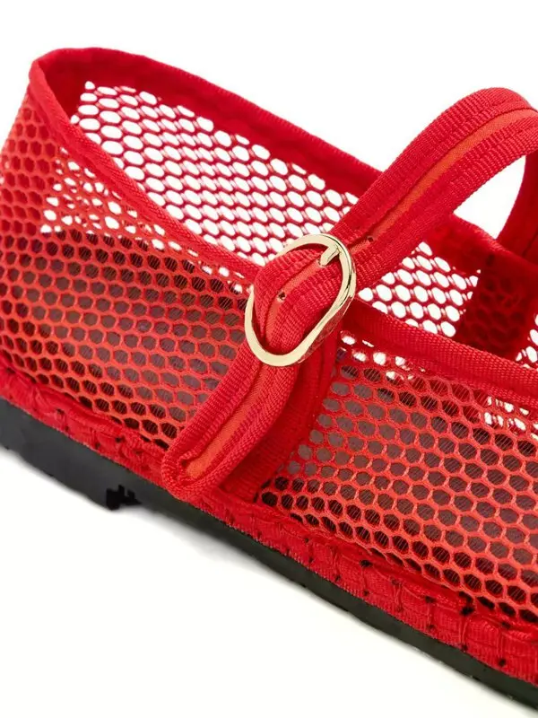 FLABELUS Isabella Mesh Strap Espadrilles - White