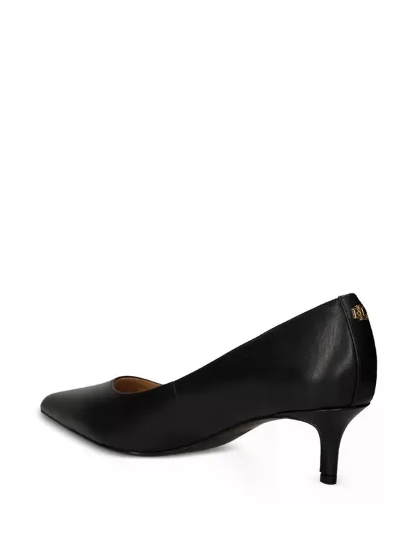 Ralph Lauren Pointed Leather Pumps - Black