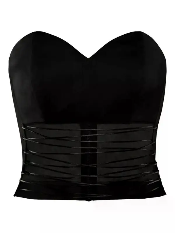 VESTIAIRE D'UN OISEAU LIBRE Lace-up Corset - Black