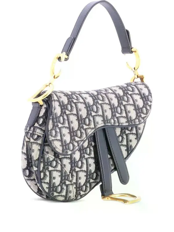 Dior Saddle Handbag Oblique Canvas Mini Shoulder Bag - Blue