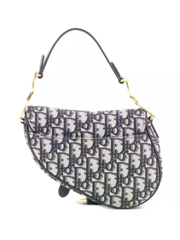 Dior Saddle Handbag Oblique Canvas Mini Shoulder Bag - Blue