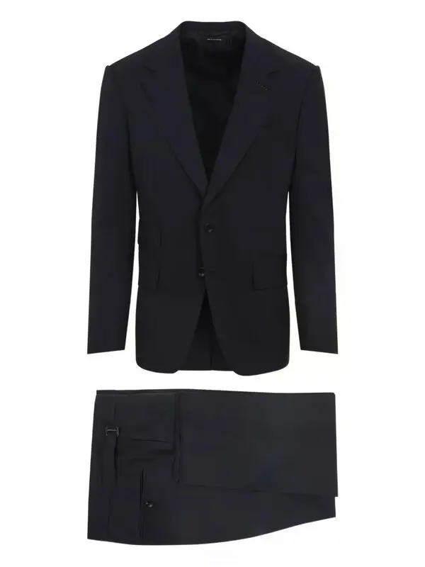 TOM FORD Button Wool Suit - Blue