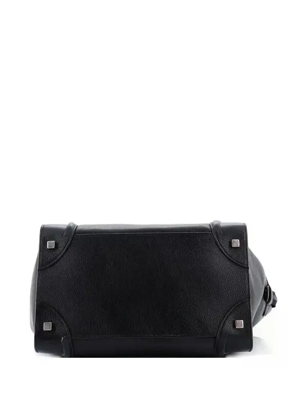 Celine Luggage Bag Grainy Leather Mini Tote - Black