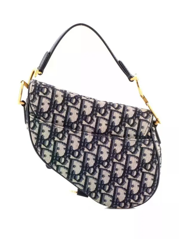 Dior Saddle Oblique Canvas Mini Shoulder Bag - Blue
