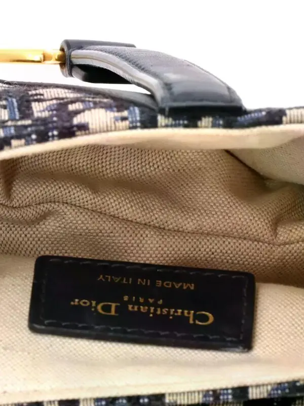 Dior Saddle Oblique Canvas Mini Shoulder Bag - Blue