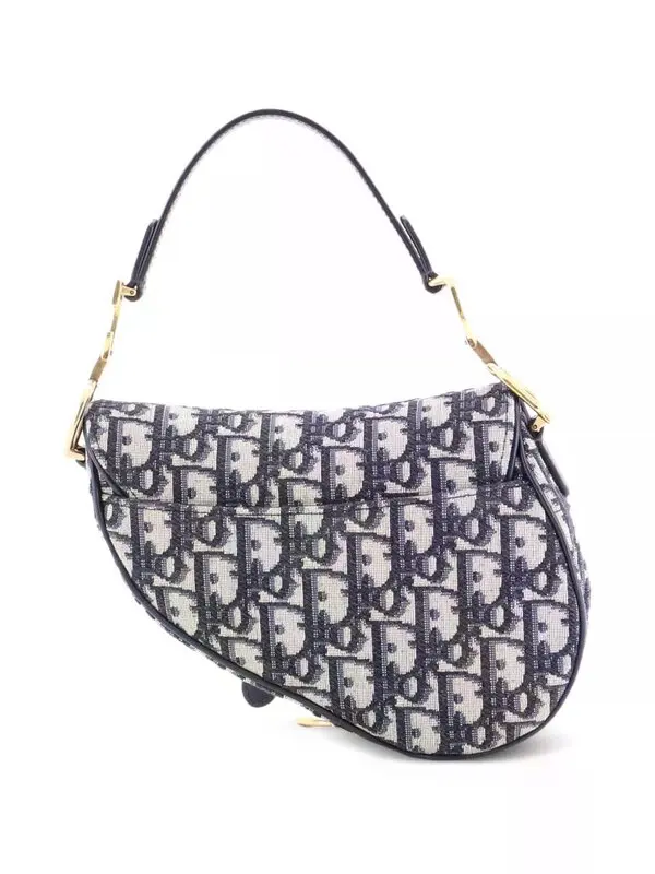 Dior Saddle Oblique Canvas Mini Shoulder Bag - Blue