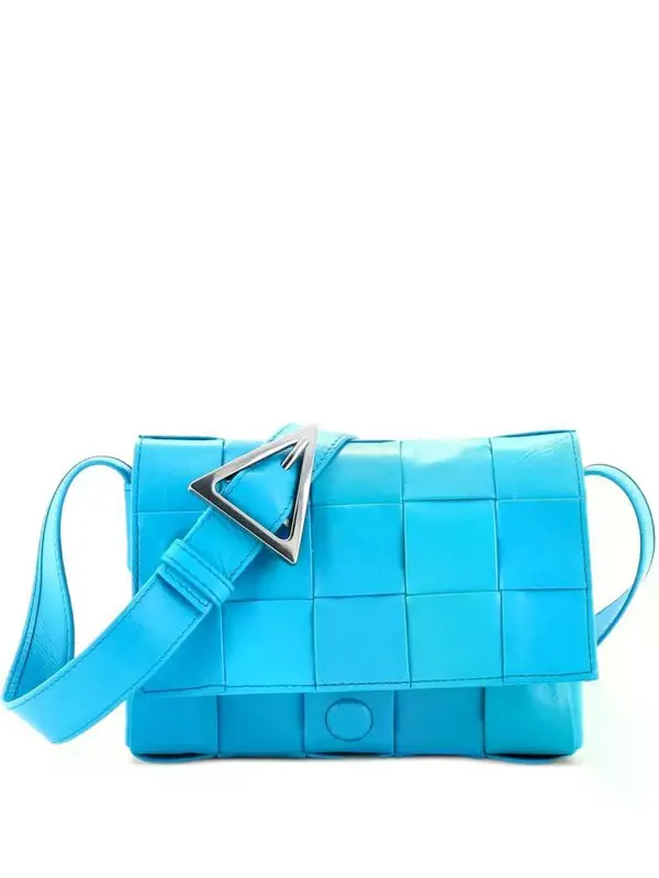 Bottega Veneta Cassette Maxi Intrecciato Leather Crossbody Bag