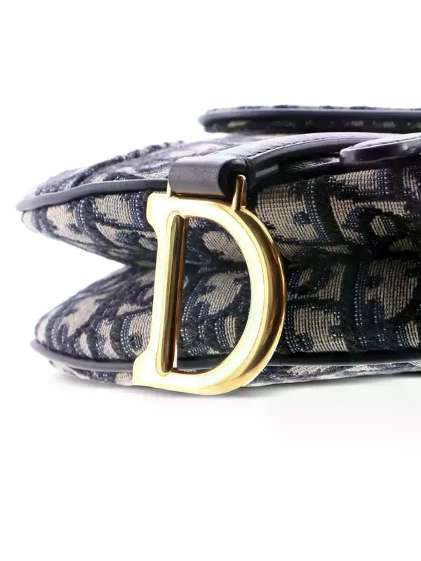 Dior Saddle Handbag Oblique Canvas Mini - Blue