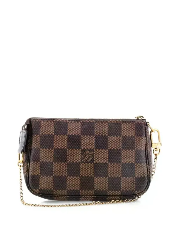 LOUIS VUITTON Pochette Accessoires Damier Mini Clutch - Brown