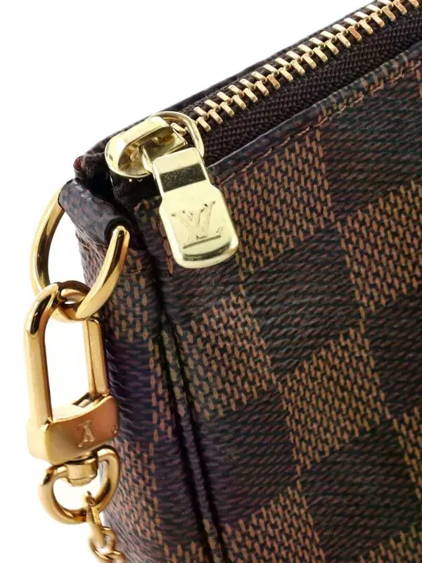LOUIS VUITTON Pochette Accessoires Damier Mini Clutch - Brown