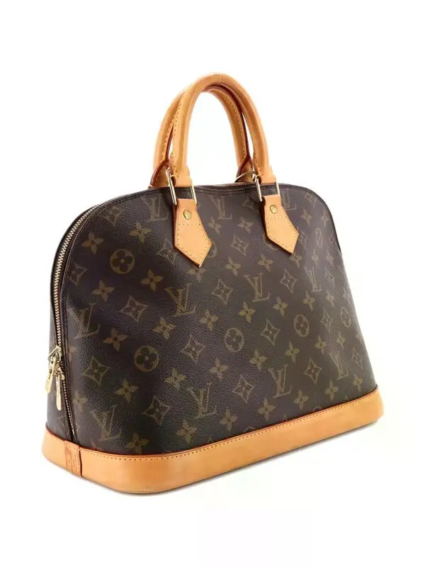 LOUIS VUITTON Alma Handbag Monogram Canvas Pm Satchel - Brown