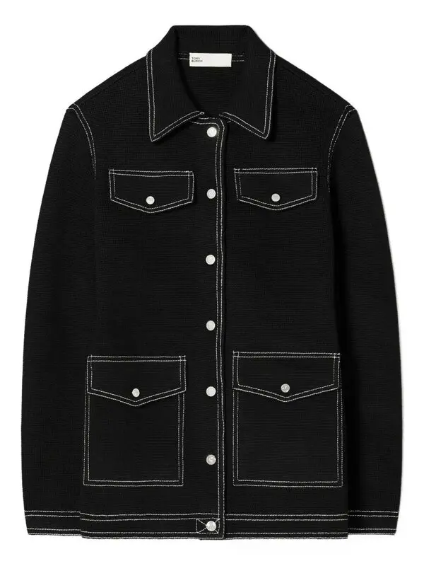 Tory Burch Topstitch Jacket - Black