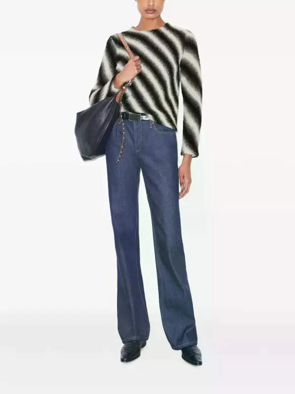 Tory Burch Striped Sweater - Black