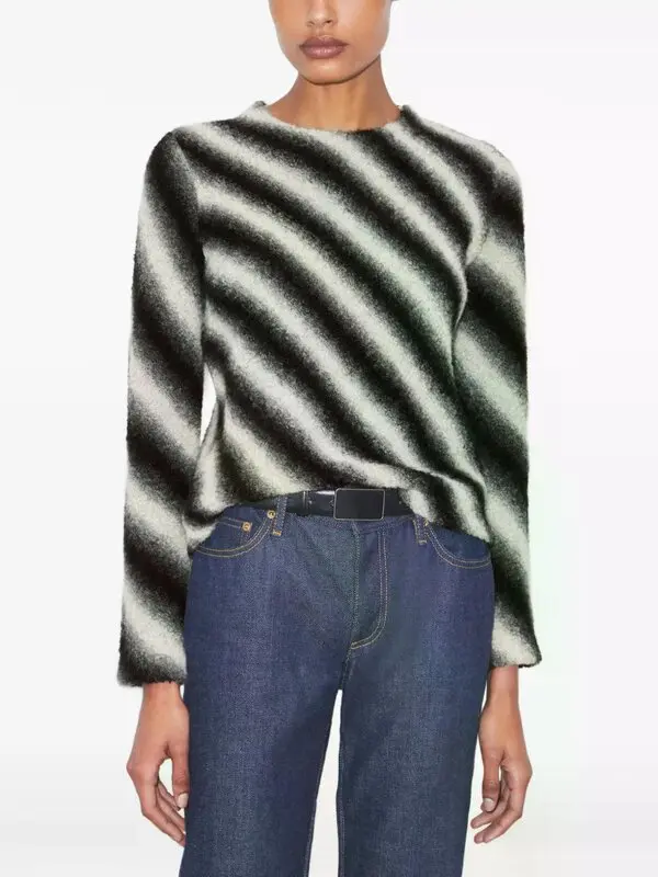 Tory Burch Striped Sweater - Black