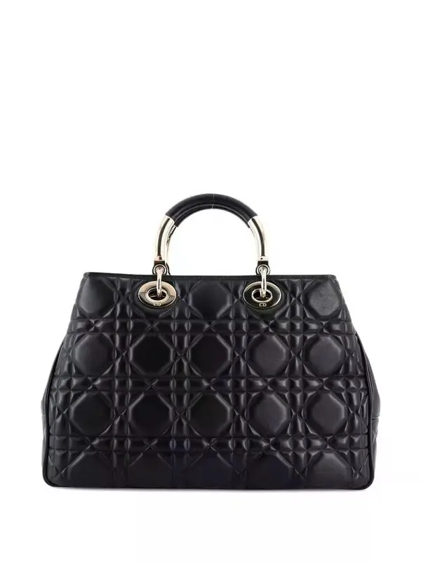 Dior Lady 95.22 Large Tote Bag Cannage Embossed Leather