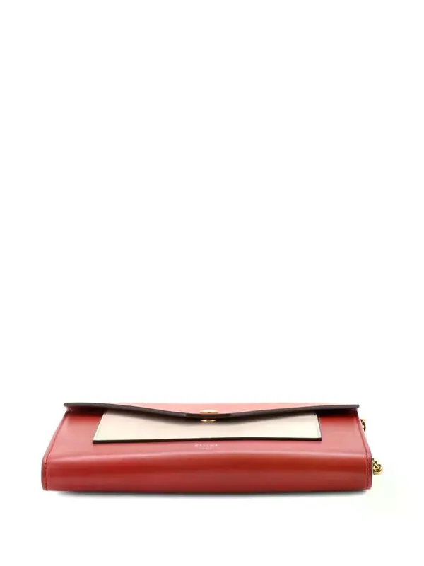 Celine Pocket Envelope Leather Shoulder Bag