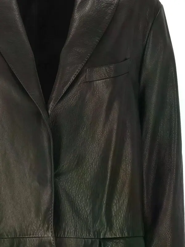 Lorena Antoniazzi Leather Single-breasted Coat