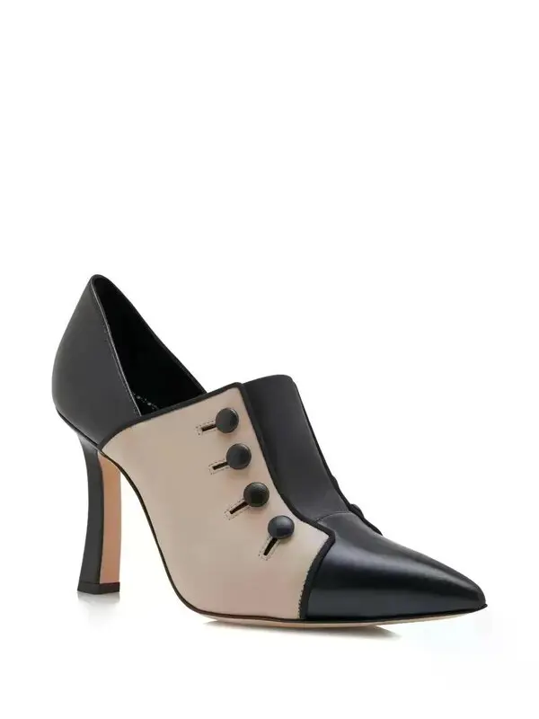 Manolo Blahnik Button Heel Pumps