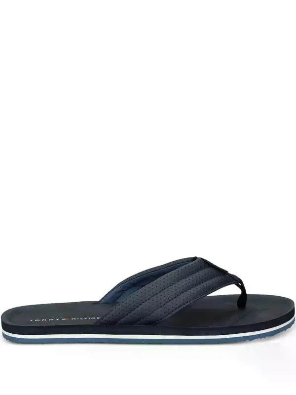 Tommy Hilfiger Striped Perforated Flip-flops