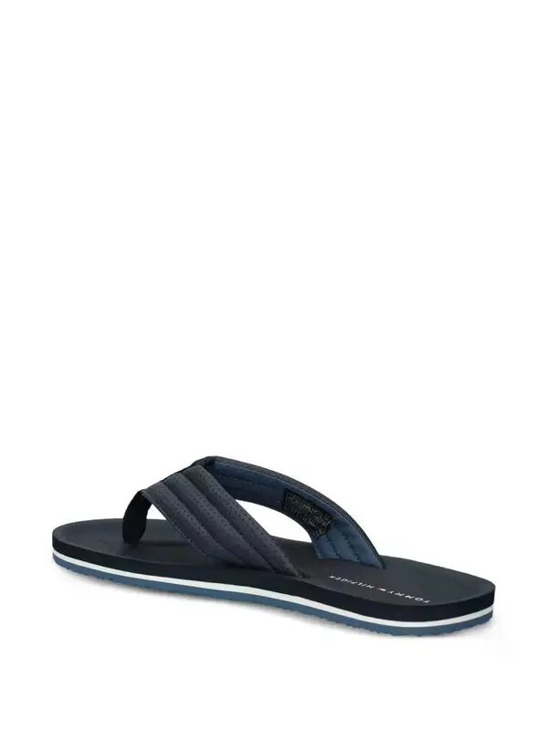 Tommy Hilfiger Striped Perforated Flip-flops