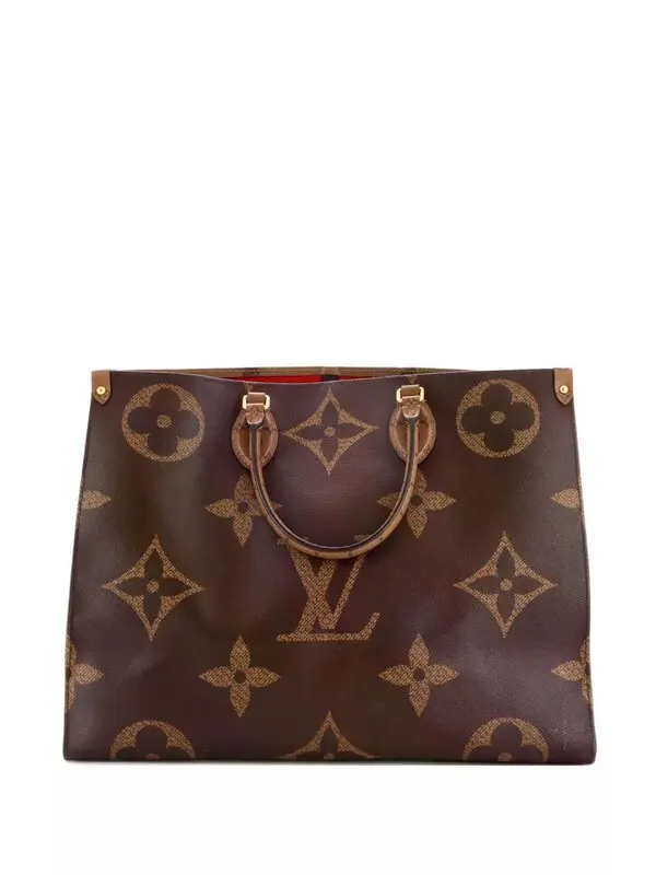 LOUIS VUITTON Onthego Reverse Monogram Giant Gm Tote Bag - Brown