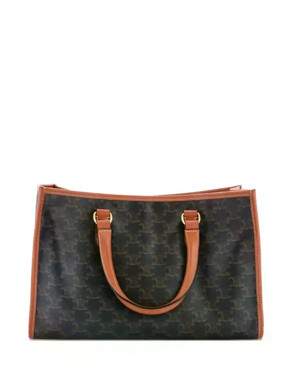 Celine Horizontal Cabas Triomphe Coated Canvas Mini Tote Bag